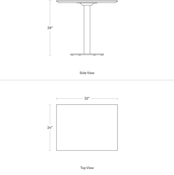 Blu Dot Easy 32" Rectangle Dining Table | Wayfair